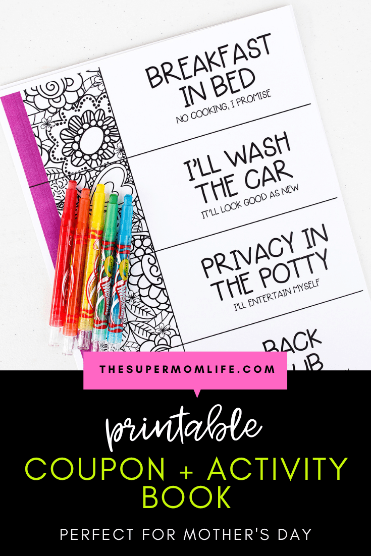 Super Mom Coupon and Activity Book Printable - The Super Mom Life