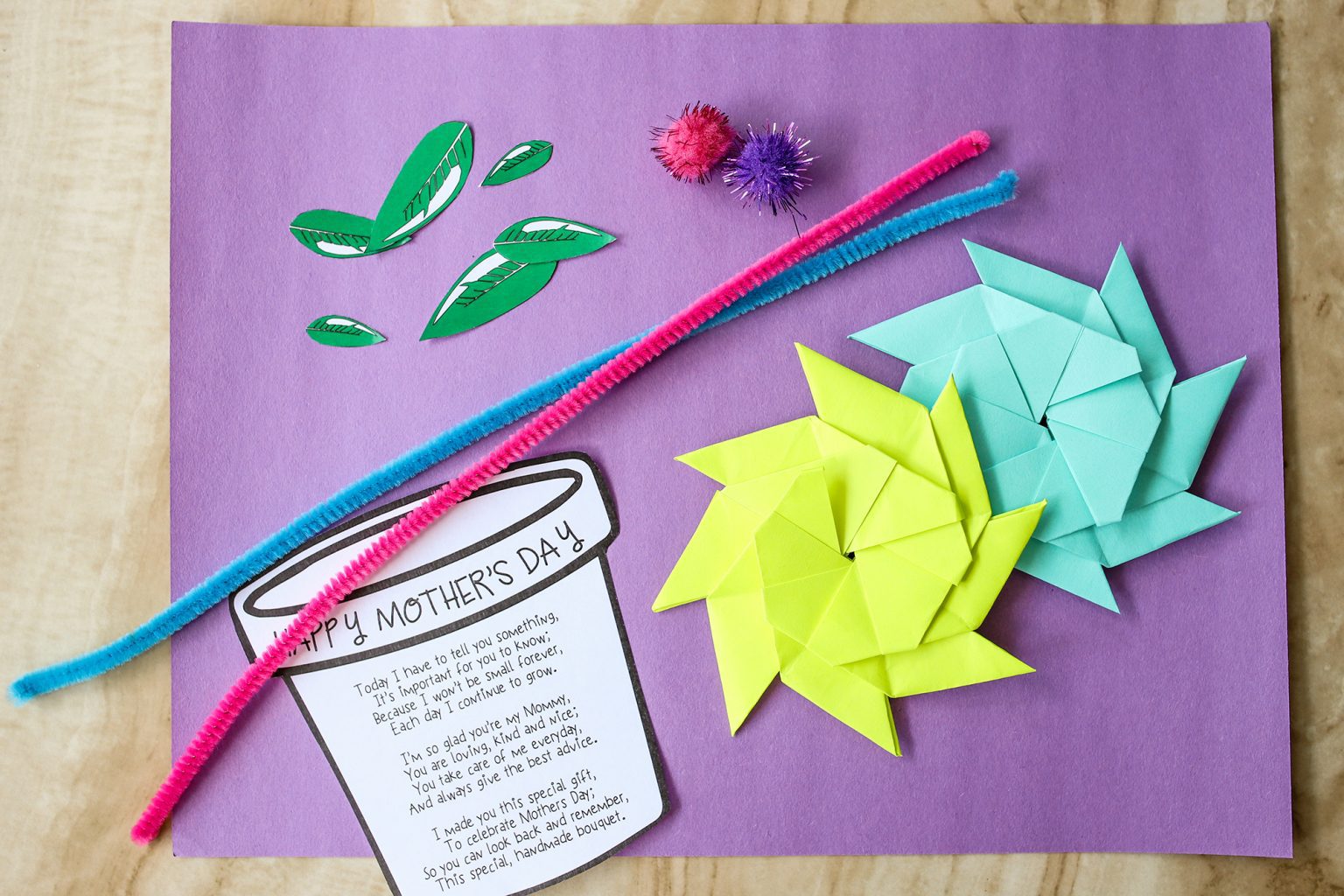Mother's Day Flower Pot Printable Craft - The Super Mom Life