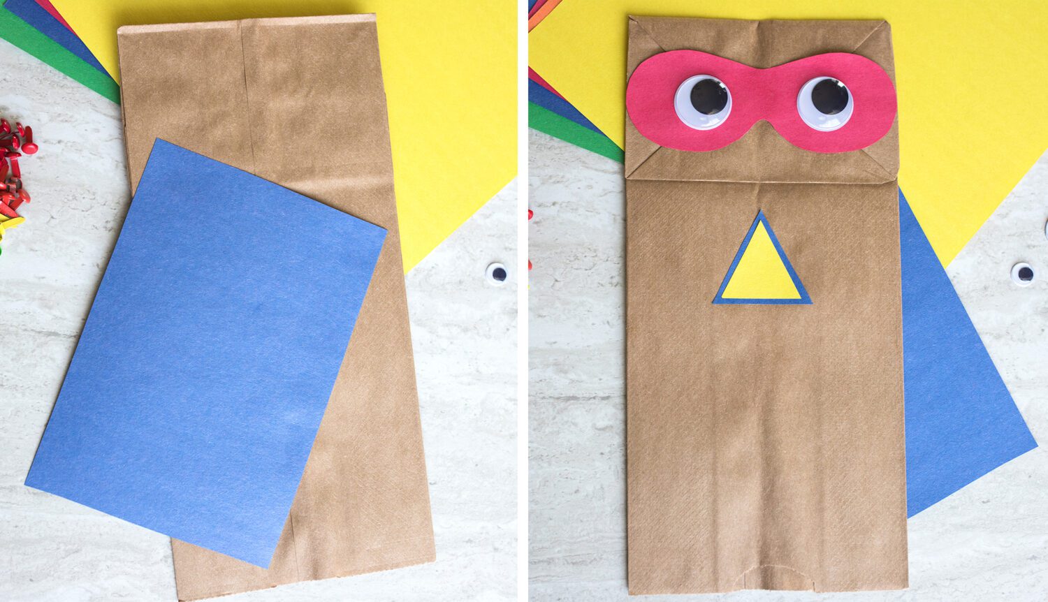 Superhero Paper Bag Craft with Free Printable - The Super Mom Life