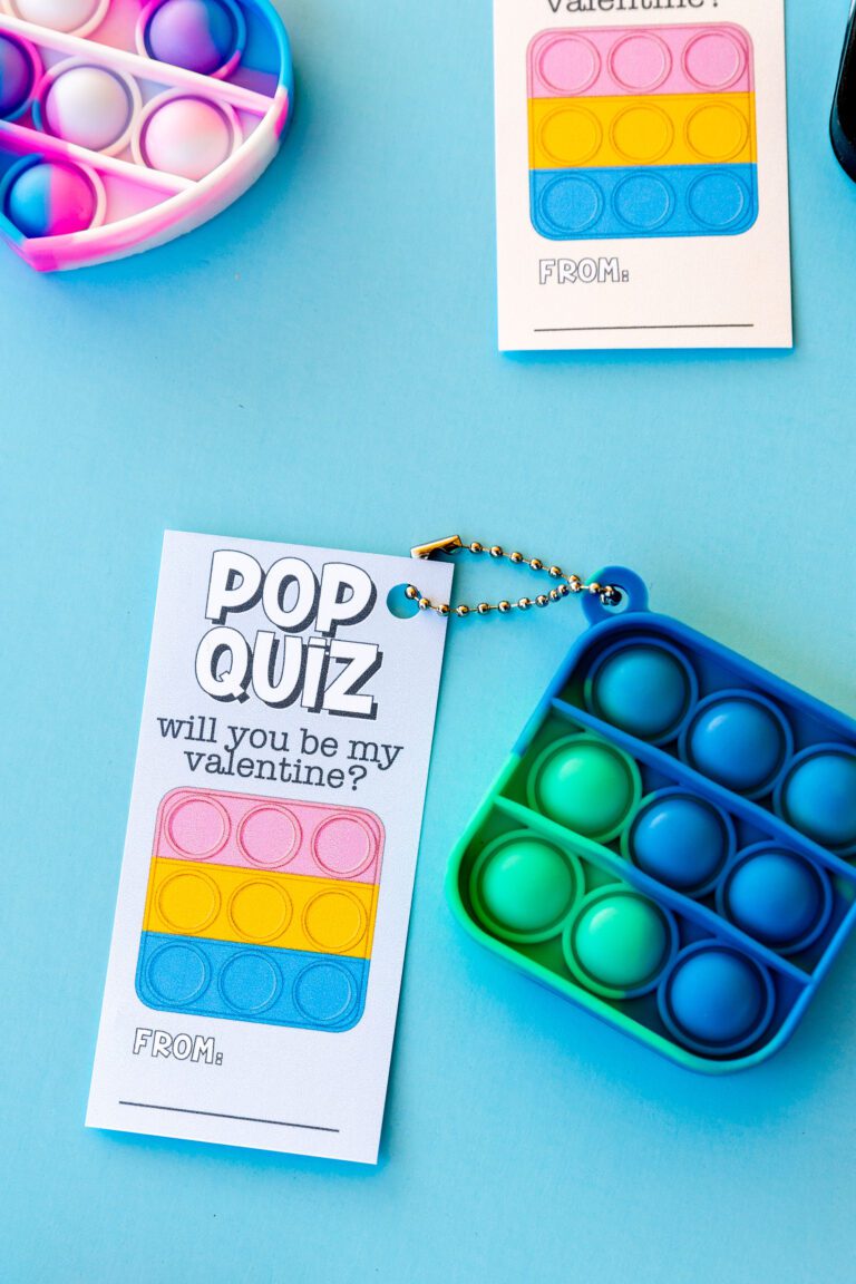Pop It Fidget Valentine's Day Printable - The Super Mom Life