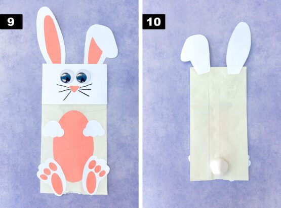 Bunny Paper Bag Craft Printable Template - The Super Mom Life