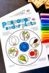 Passover Seder Plate Coloring Page Printable - The Super Mom Life