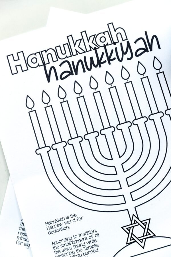 Hanukkah Coloring Page - The Super Mom Life