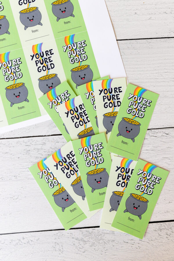 You're Pure Gold St. Patrick's Day Printable Cards - The Super Mom Life